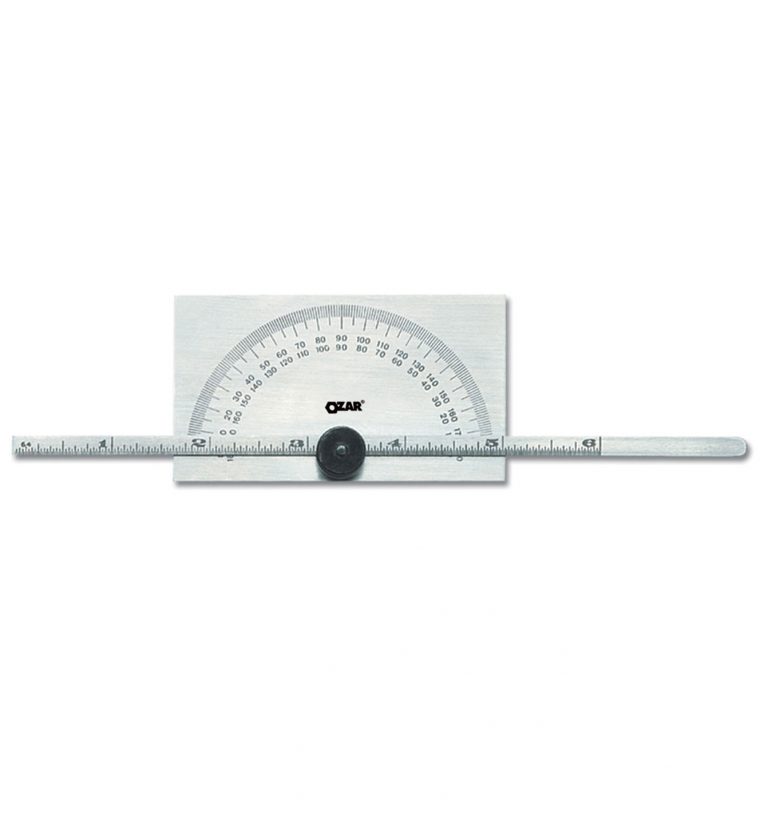 PROTRACTOR AND DEPTH GAUGE - RECTANGULAR HEAD - OZAR Tools